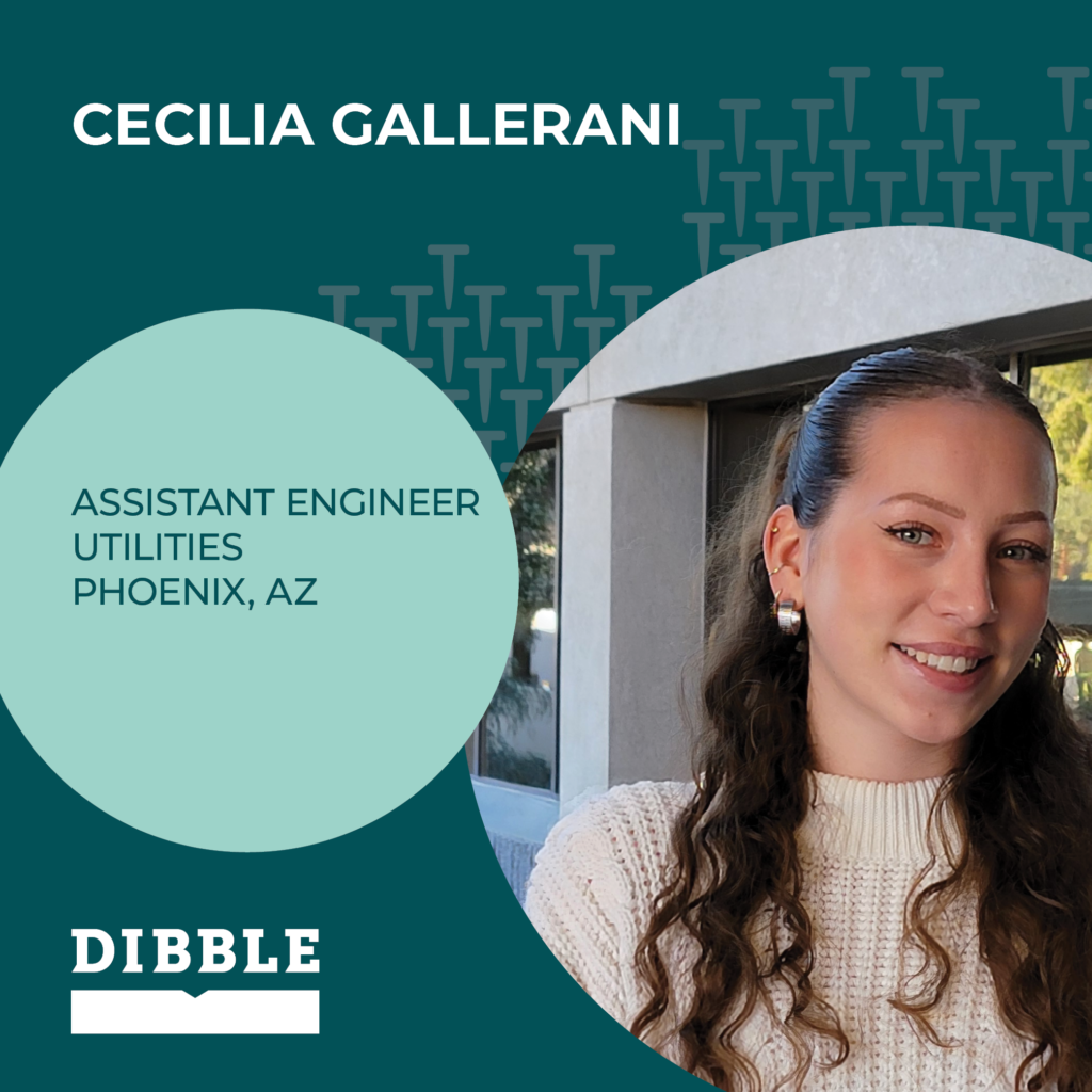 Welcome Cecilia Gallerani - Assistant Engineer - Dibble