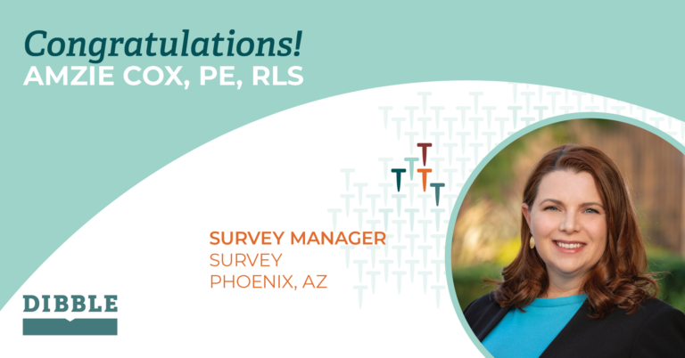 Congratulations to Amzie Cox, PE, RLS, on Her Promotion - Dibble