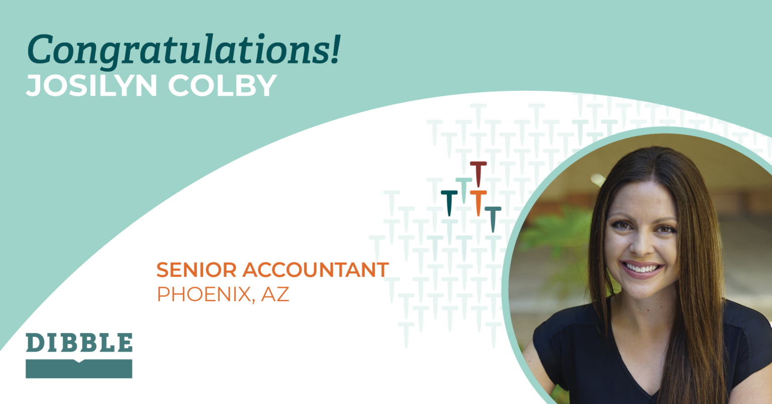 Congratulations to Josilyn Colby on Her Promotion - Dibble
