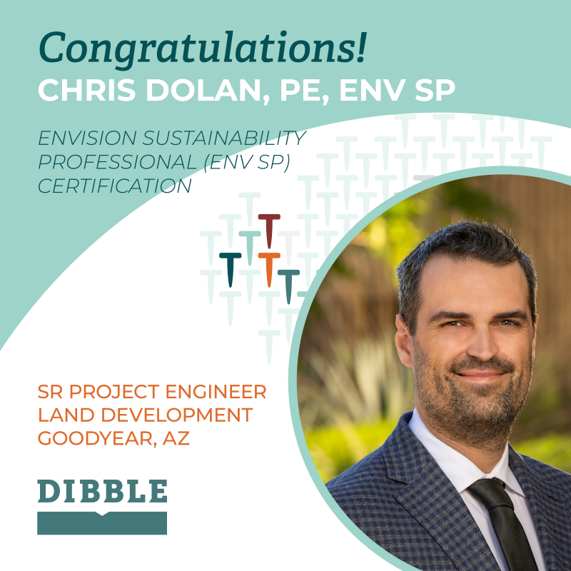 Congratulations to Chris Dolan on Earning His ENV SP Certification - Dibble