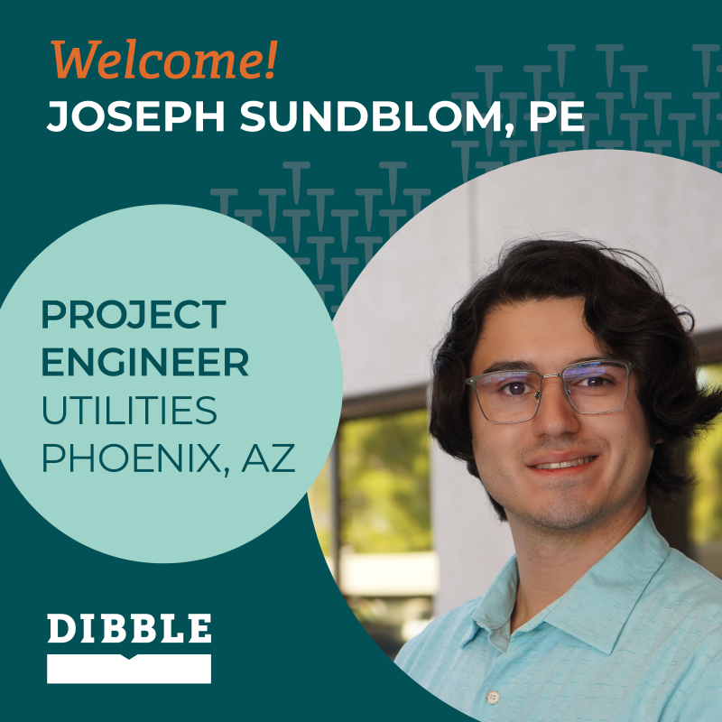 Welcome Joseph Sundblom - Project Engineer - Dibble