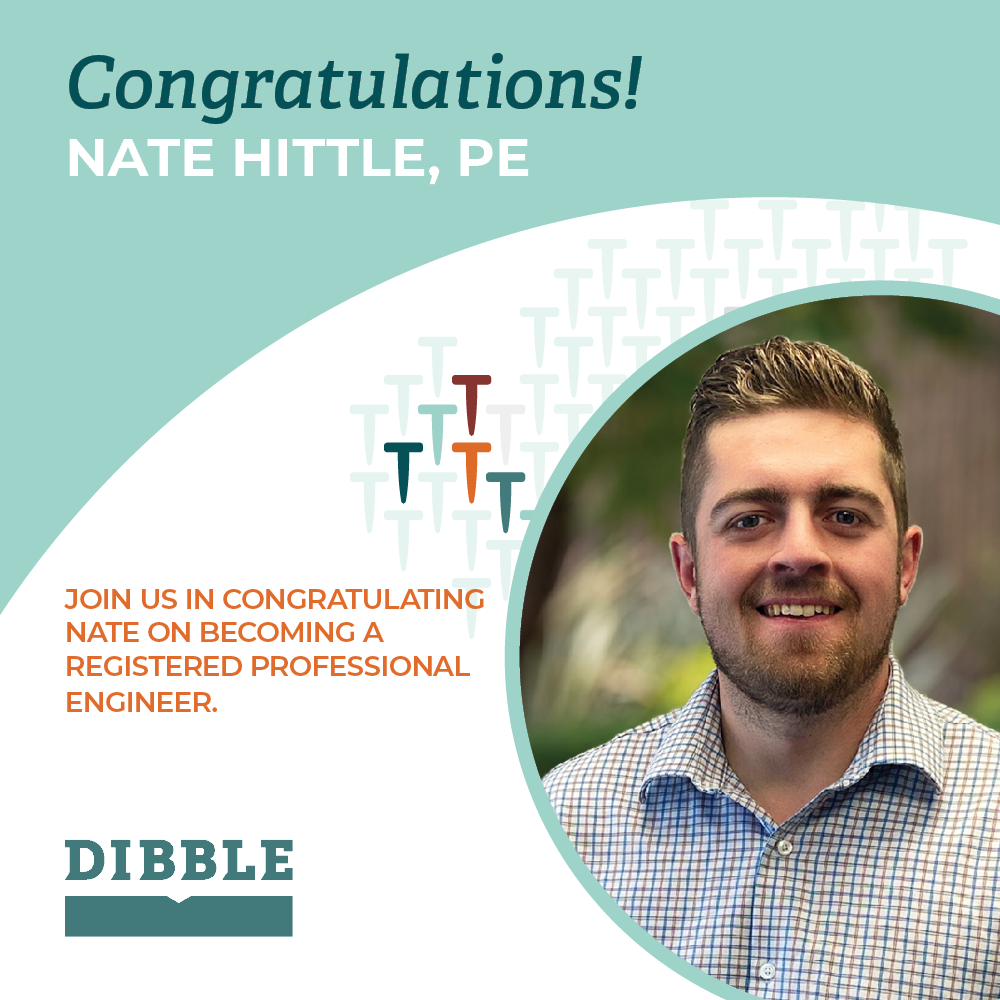 Congratulations to Nate Hittle, PE - Dibble