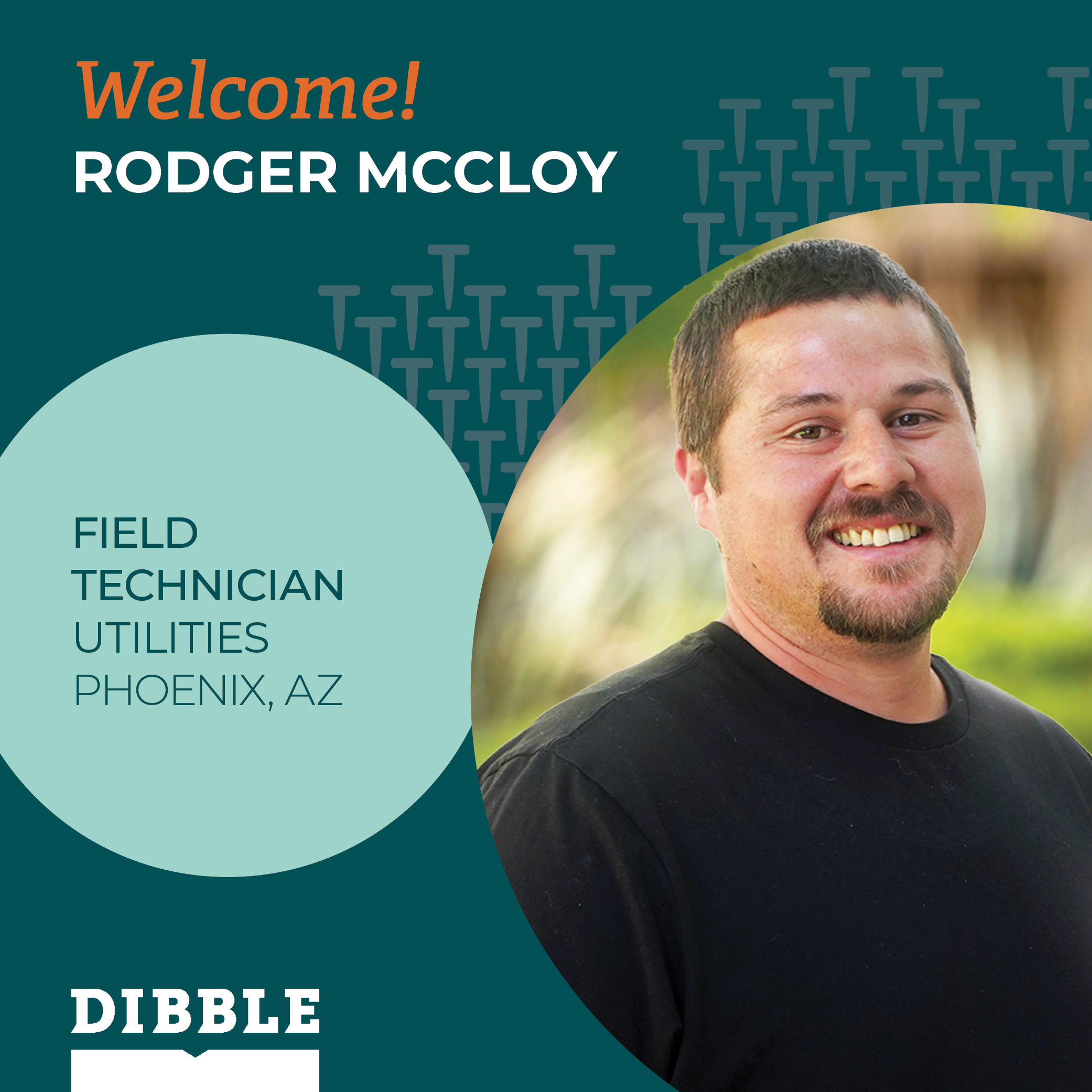 Welcome Rodger McCloy - Dibble