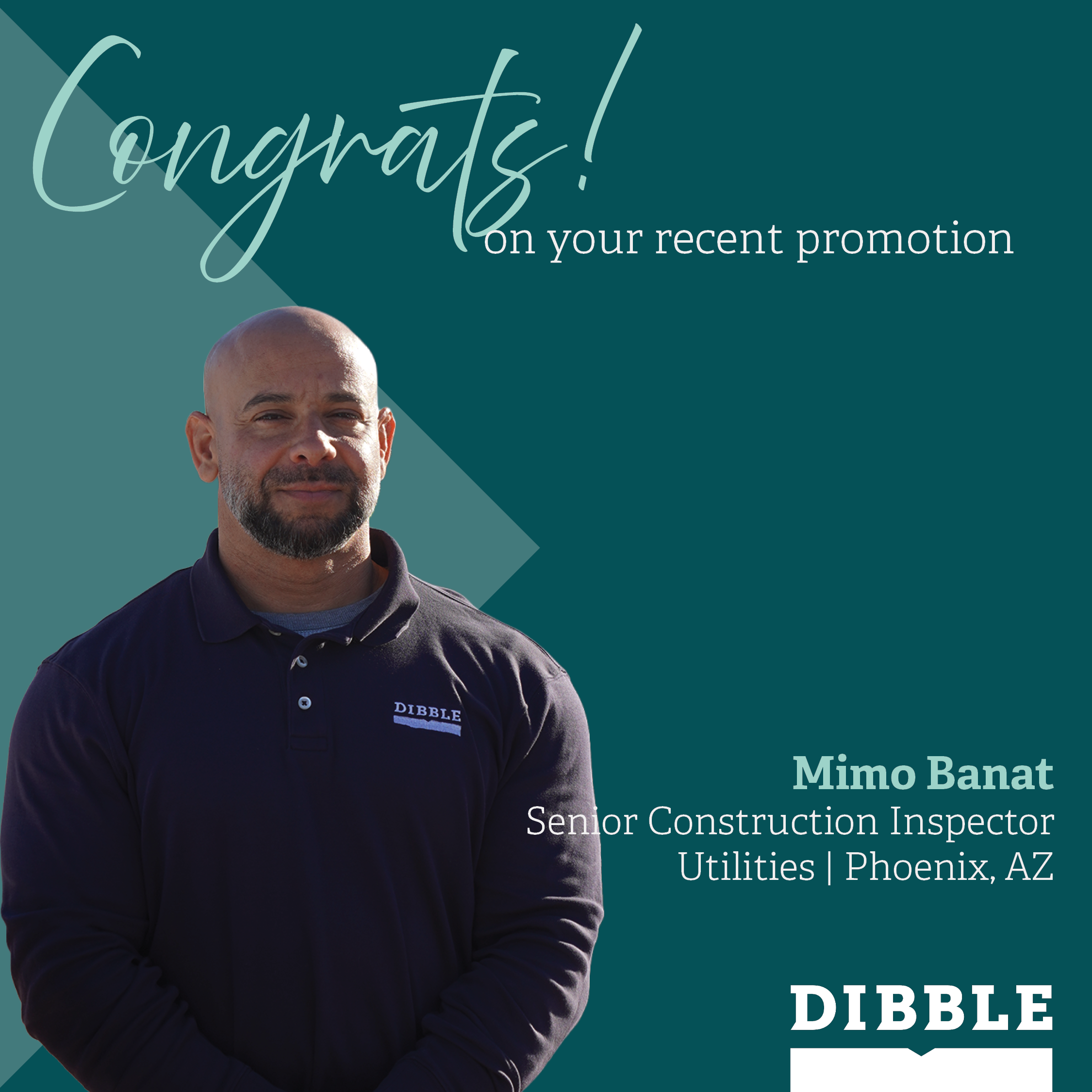 Celebrating Mimo Banat’s Promotion to Senior Construction Inspector ...
